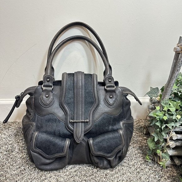 Botkier | Bags | Botkier Pony Hair Leather Contrast Western Buckle ...